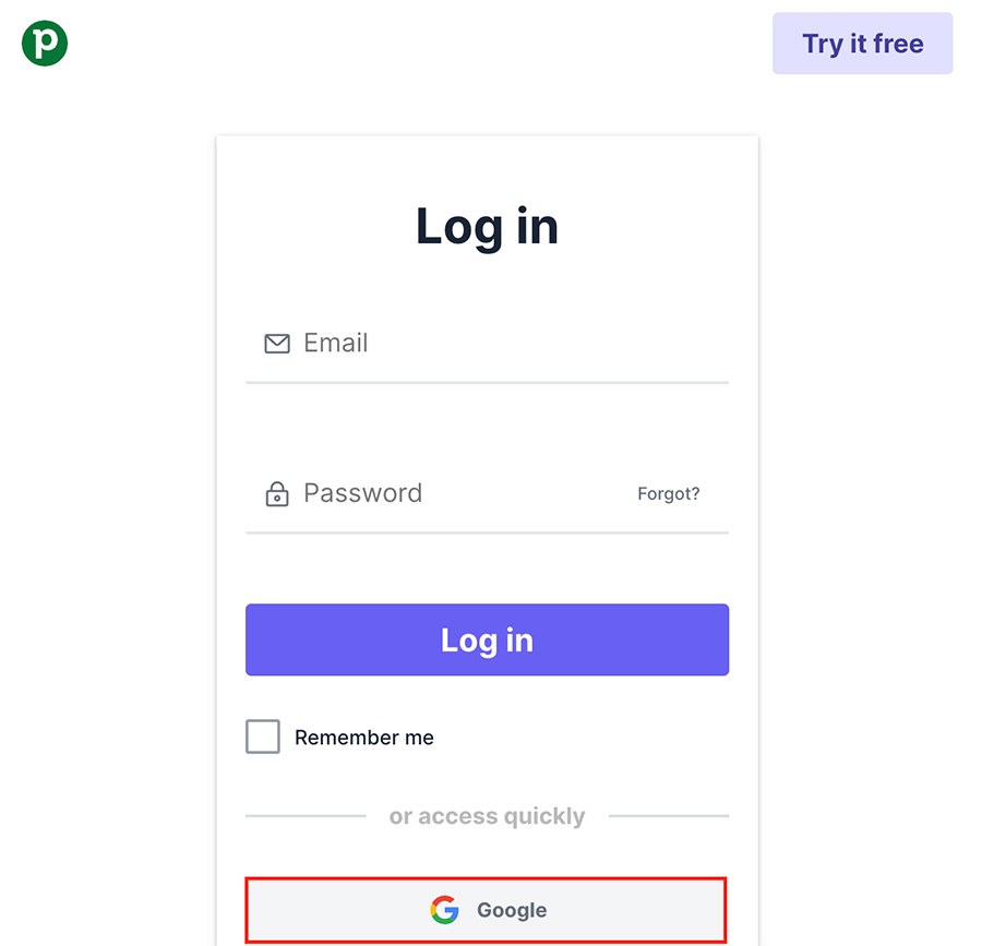 Logging into Pipedrive using Google - Knowledge Base | Pipedrive